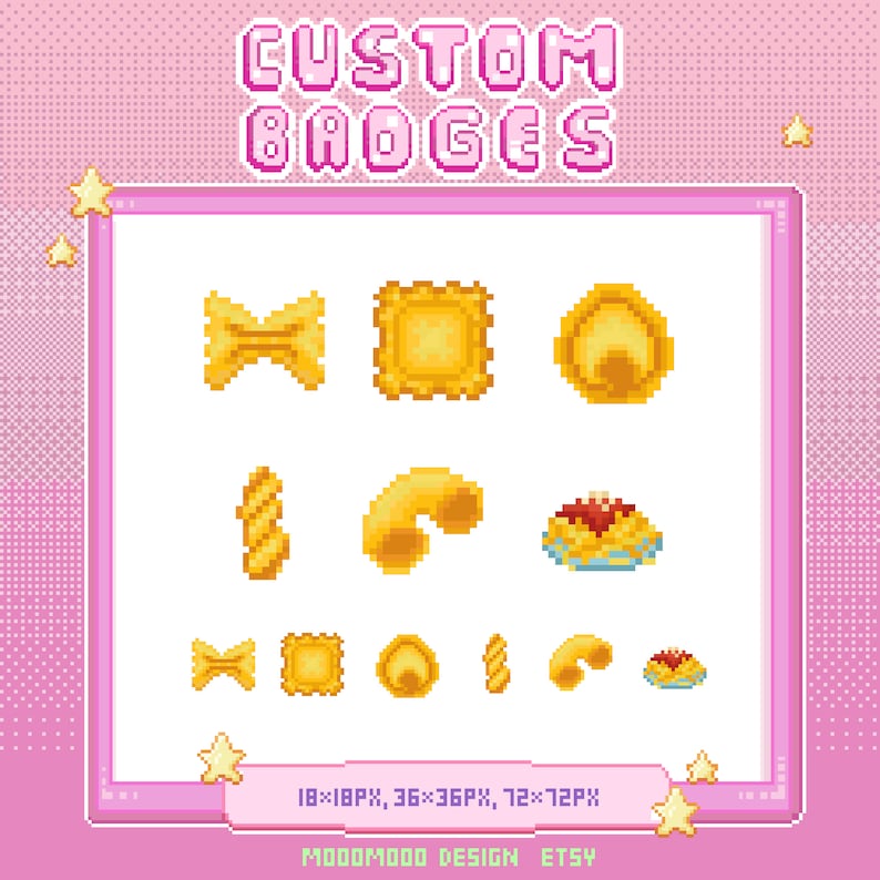 Custom Pixel Art 8bit Sub-badges (twitch/discord/stream) (cute/kawaii ...