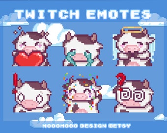 Cute Ghost Discord Role Icons 8-bit Pixel Emojis and Emotes, Monster ...