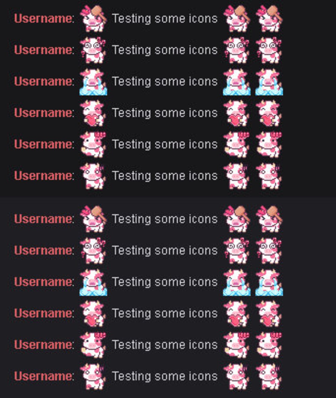 Cute 8-bit Pixel Strawberry Cow Emotes Bundle Pack / Twitch / Discord ...