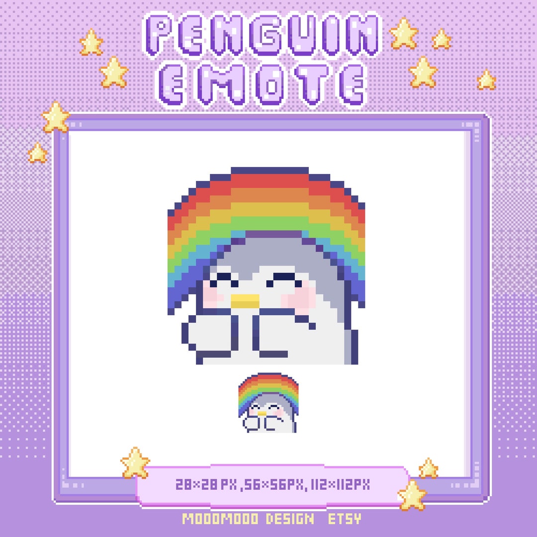 Gay Pride Pixel Penguin Emote for Twitch/discord (instant Download) - Etsy