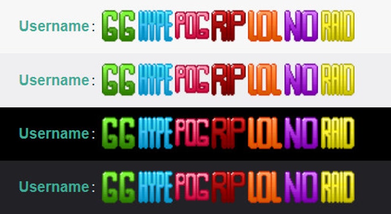 Twitch 8-bit Text Emotes Pack X7 Pixel Art - Etsy