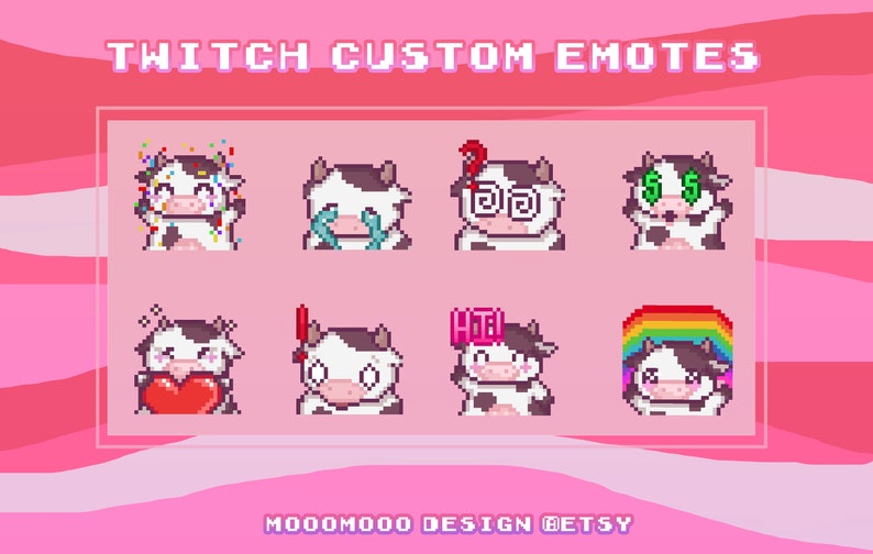 Custom Pixel Art 8bit Emotes (twitch/discord/stream) (cute/kawaii, Cool ...