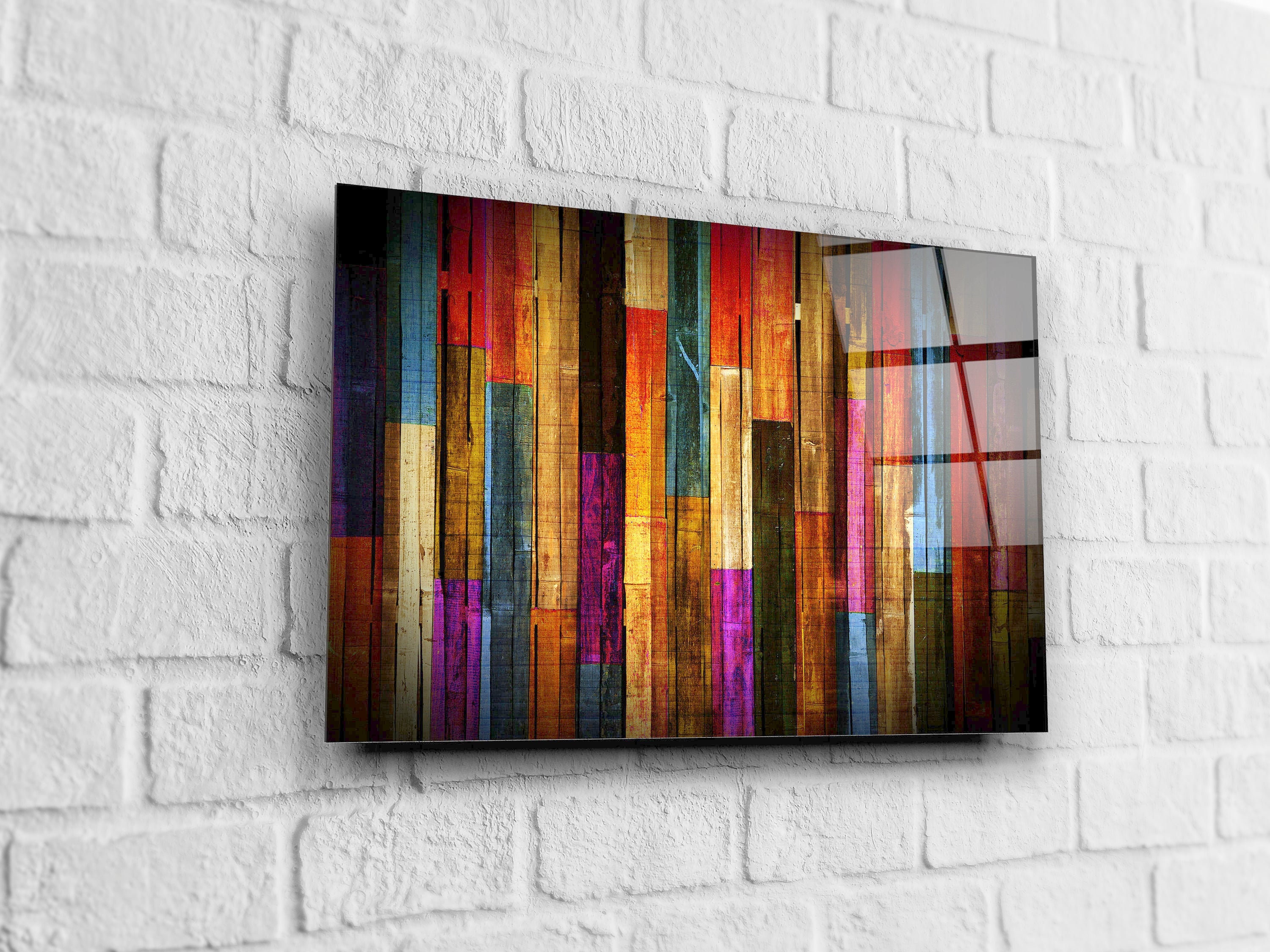 Abstract Tempered Glass Printing Wall Art Coloured Modern - Etsy