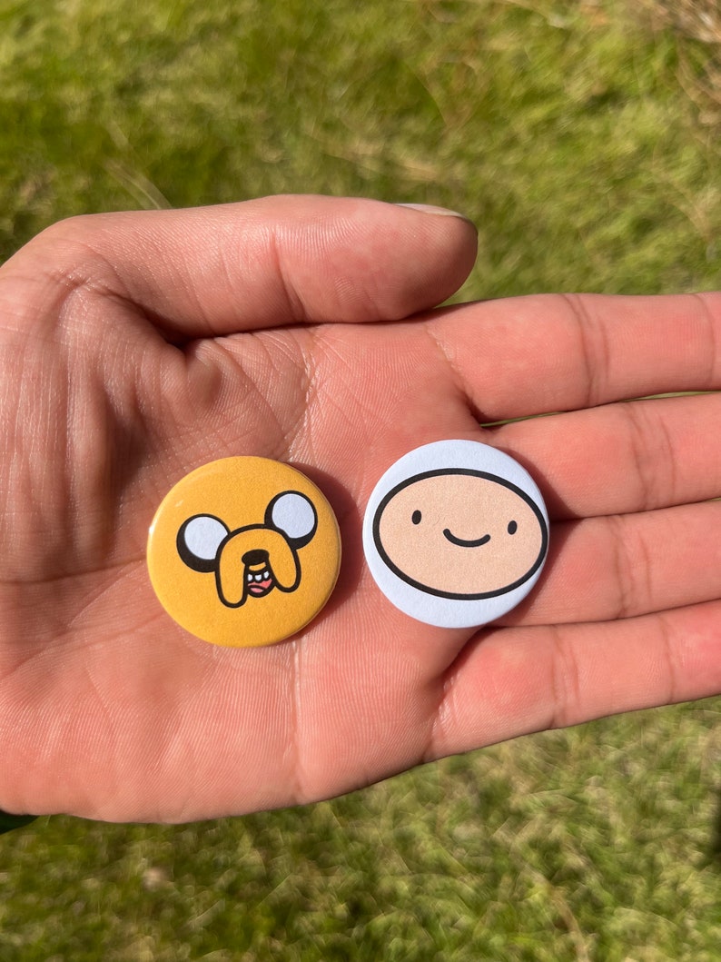 Finn and Jake - Adventure Time- 1.25”- Pins - Etsy
