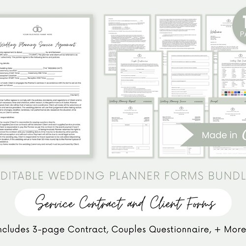 Wedding Planner Price List Template Event Coordinator Pricing Etsy 