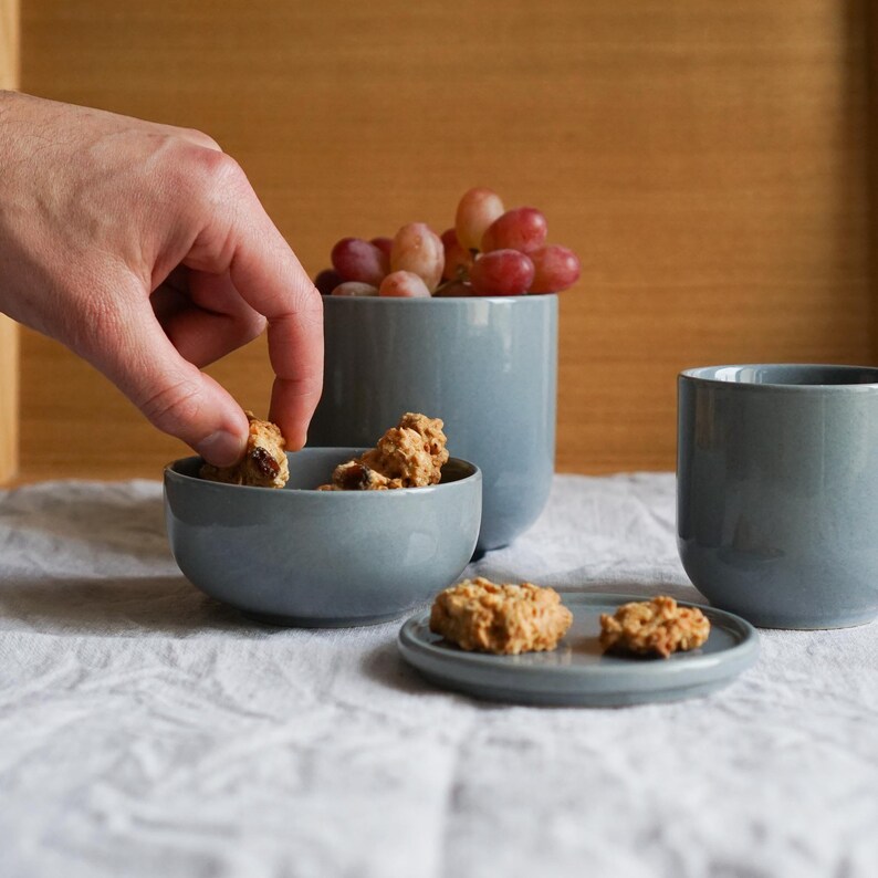 Ceramic Mug Blue 200ml Cup Without Handle Modern Stoneware | Etsy UK