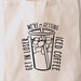 Iced Coffee Tote Bag | Coffee Lover Gift | Reusable Grocery Bag | Eco ...