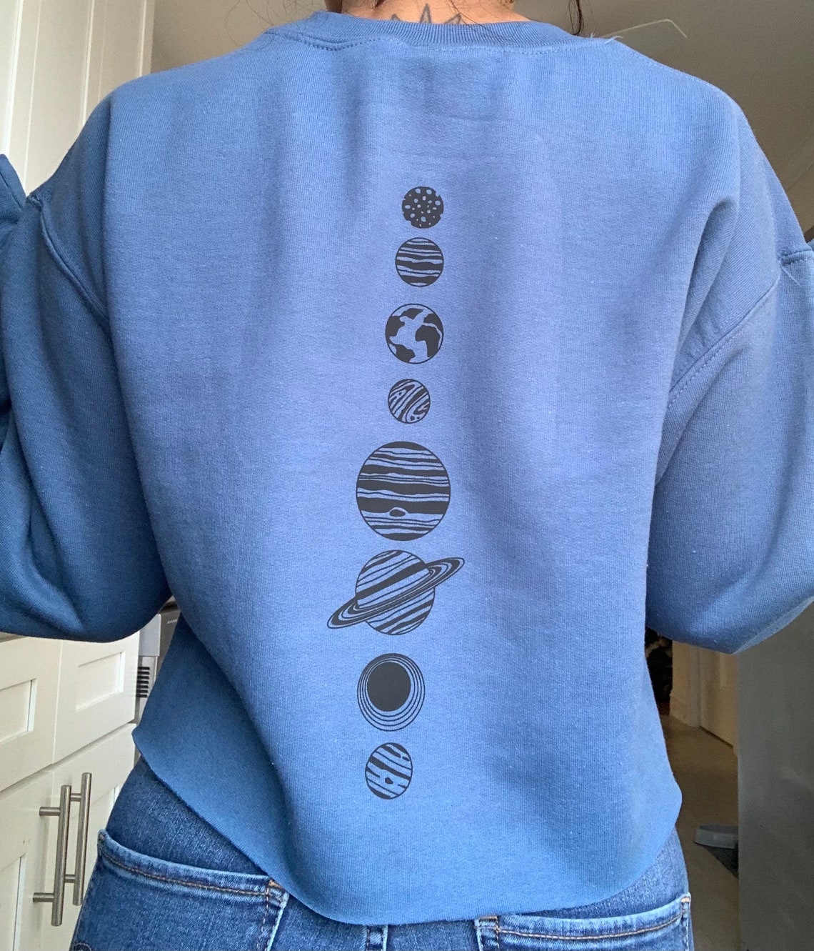 Spinal Solar System Sweatshirt | Planets Shirt | Outer Space Crewneck ...