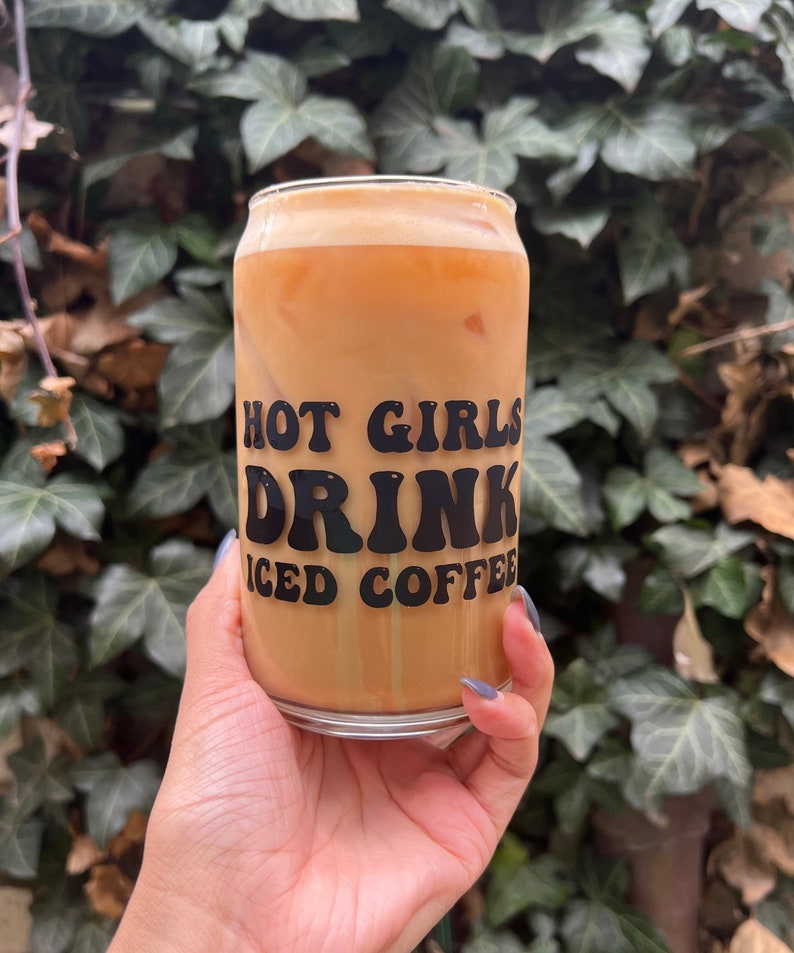 Hot Girls Iced Coffee Cup | Hot Girl Glass Cup | Libbey Glass Can | Hot ...