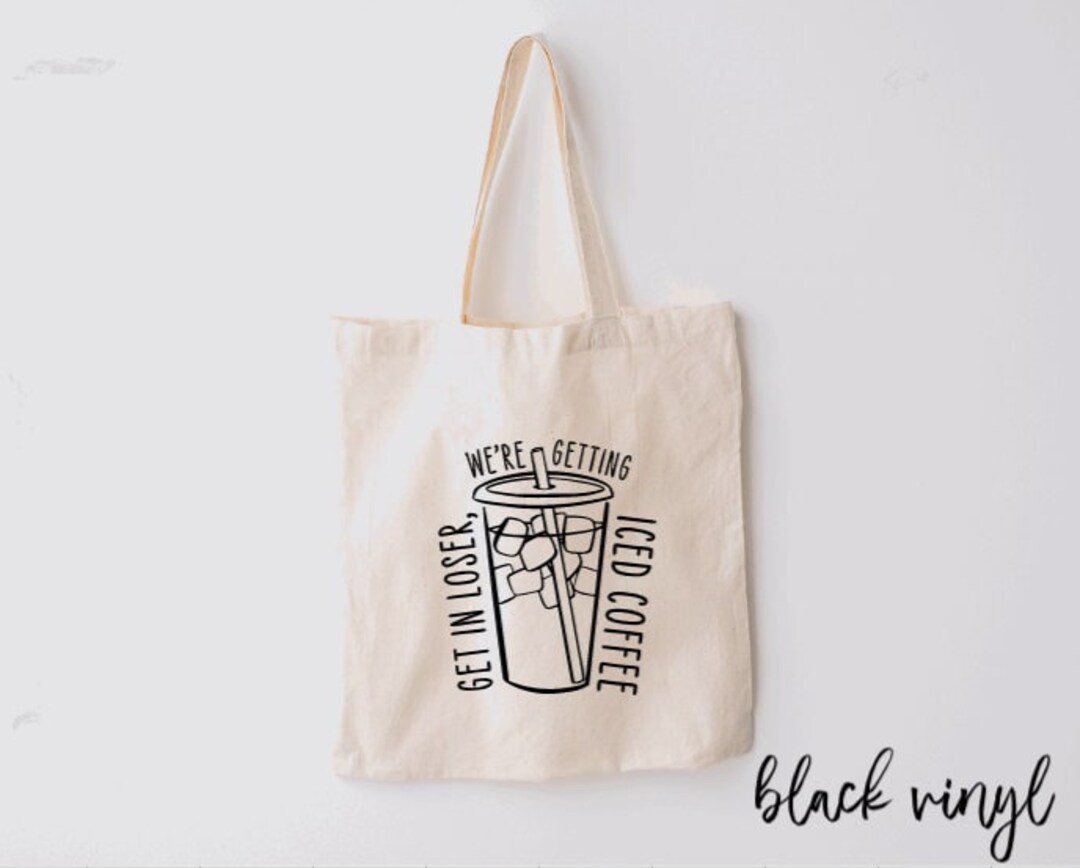 Iced Coffee Tote Bag | Coffee Lover Gift | Reusable Grocery Bag | Eco ...