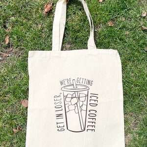 Iced Coffee Tote Bag | Coffee Lover Gift | Reusable Grocery Bag | Eco ...