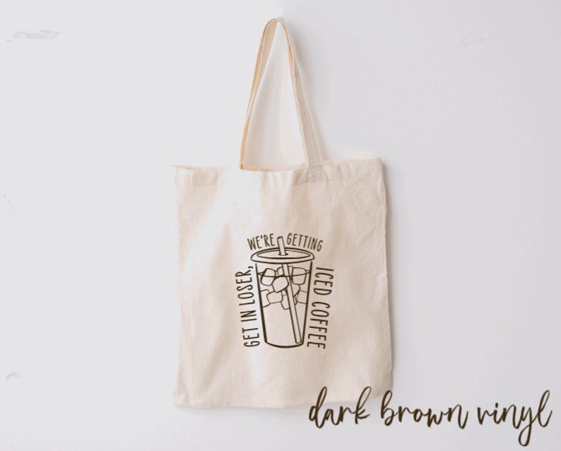 Iced Coffee Tote Bag | Coffee Lover Gift | Reusable Grocery Bag | Eco ...