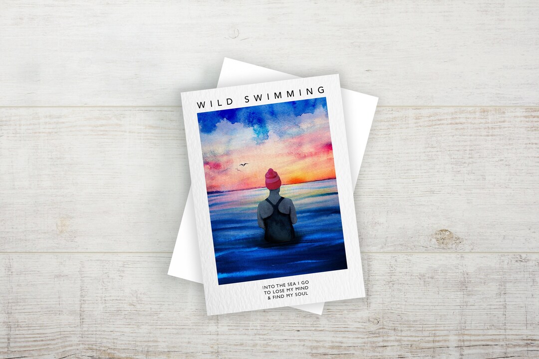 Wild Swimming Card | Sea Swimming | Cold Water Swim | Sea | Lake ...
