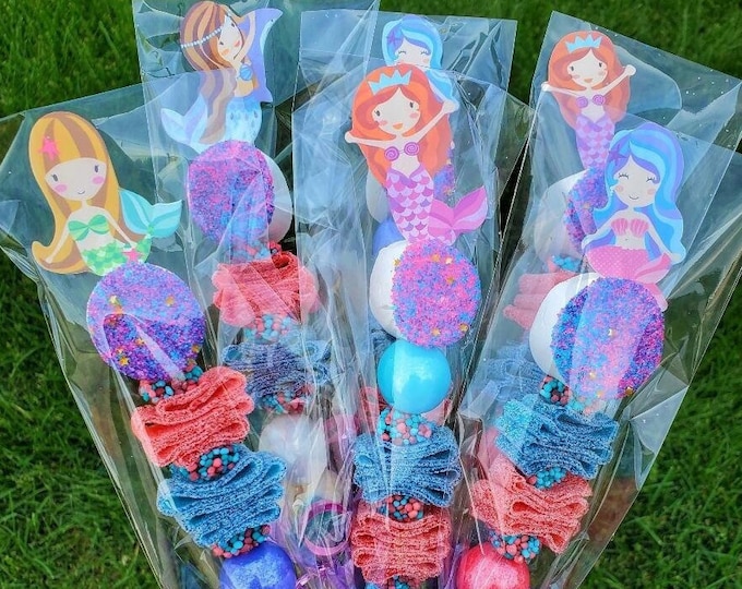 6 Mermaid Candy Kabobs Sea Treats - Etsy