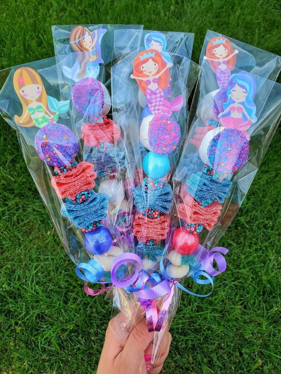 6 Mermaid Candy Kabobs Sea Treats - Etsy