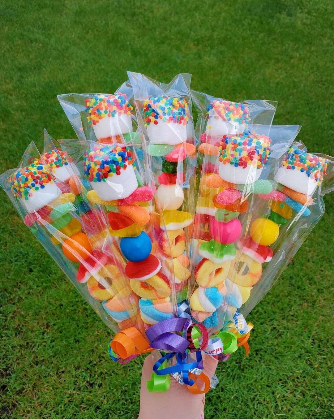 Quick Ship! 30 Sprinkle Candy Kabobs, Birthday Treat, Marshmallow Kebab ...