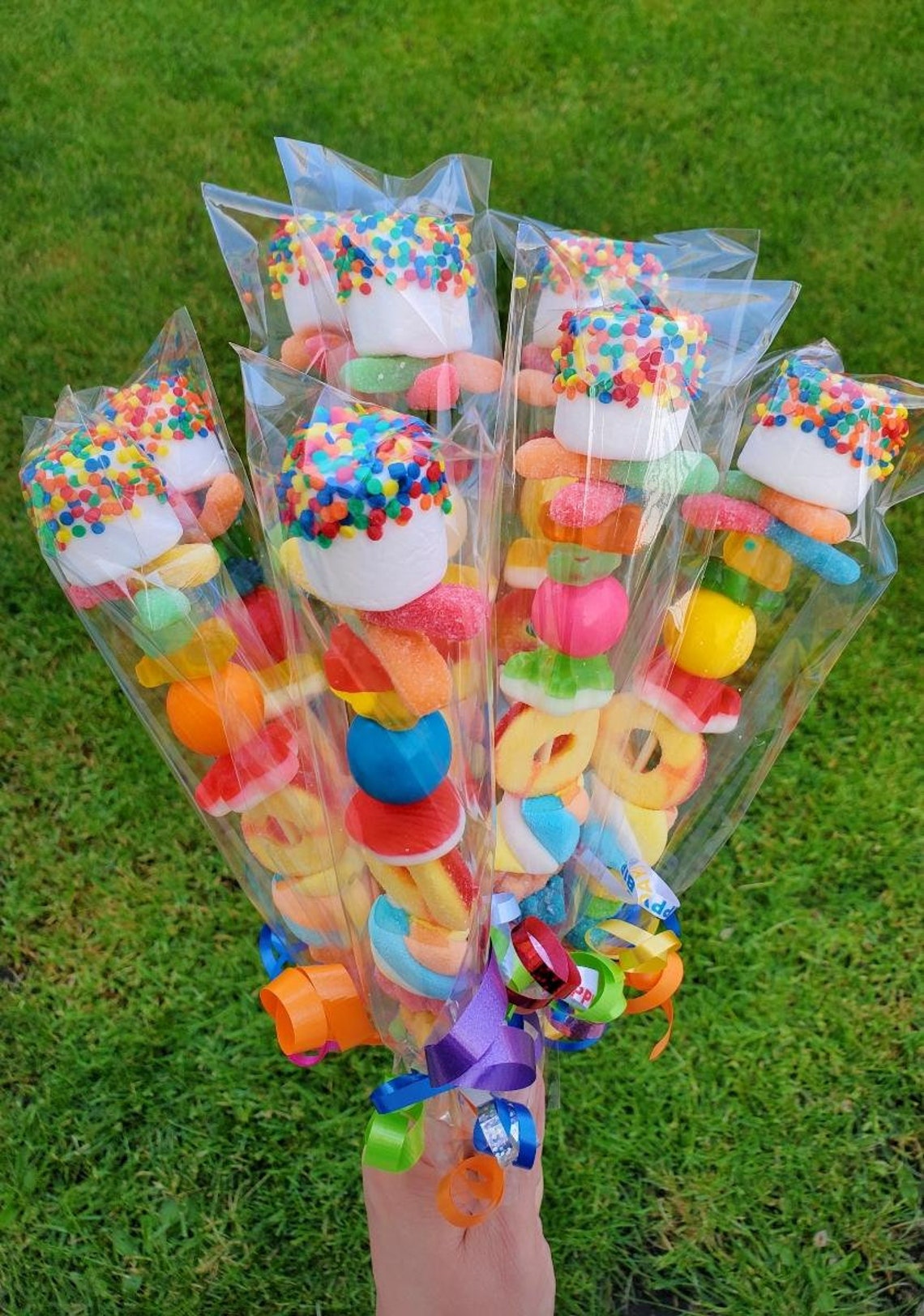 Quick Ship! 30 Sprinkle Candy Kabobs, Birthday Treat, Marshmallow Kebab ...