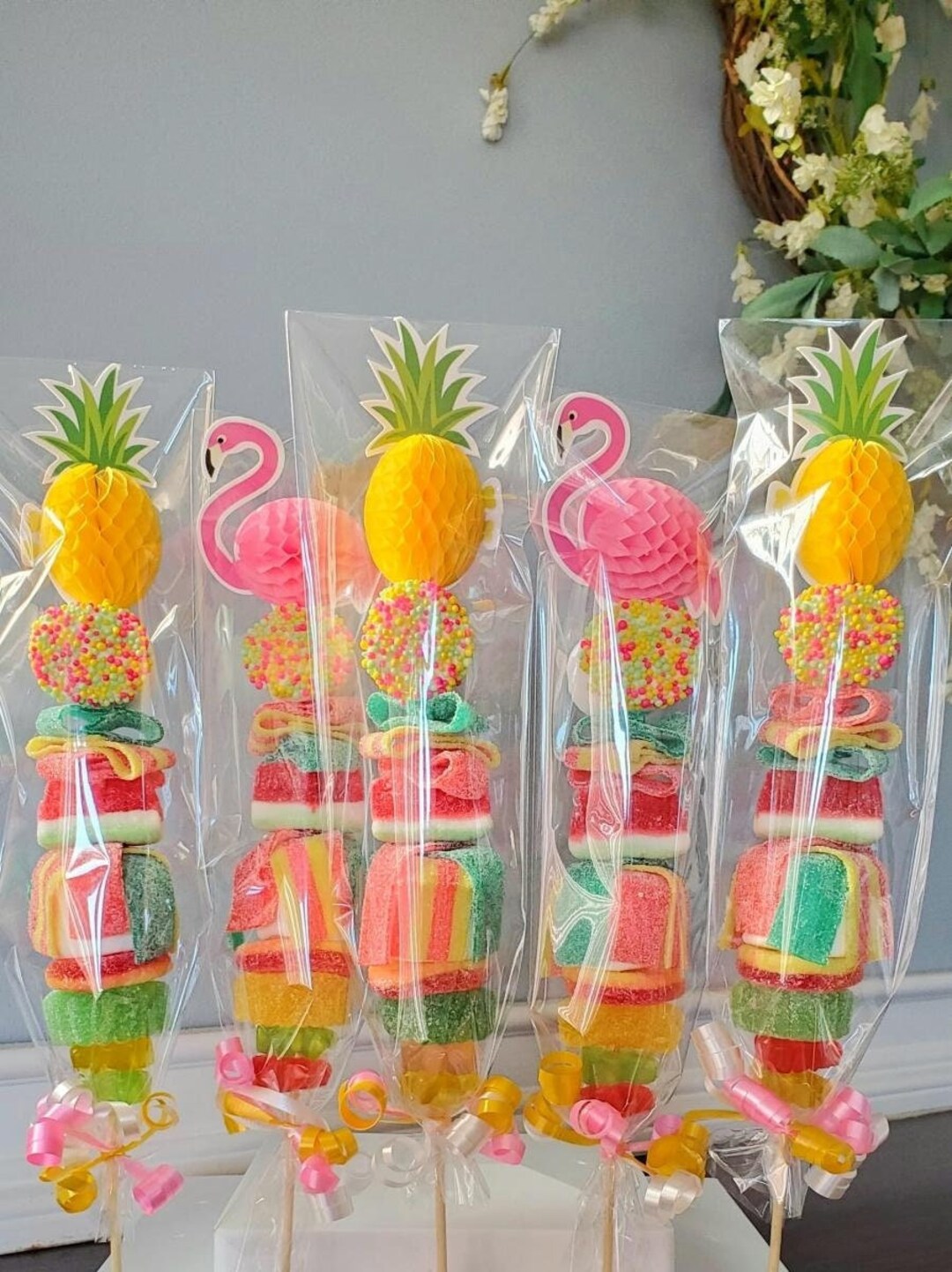 20 Flamingo Pineapple Candy Kabobs - Etsy