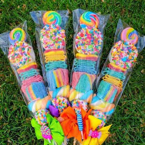 6 EXCLUSIVE XL Birthday Lollipop Candy Kabobs, Candyland, Party Favors ...