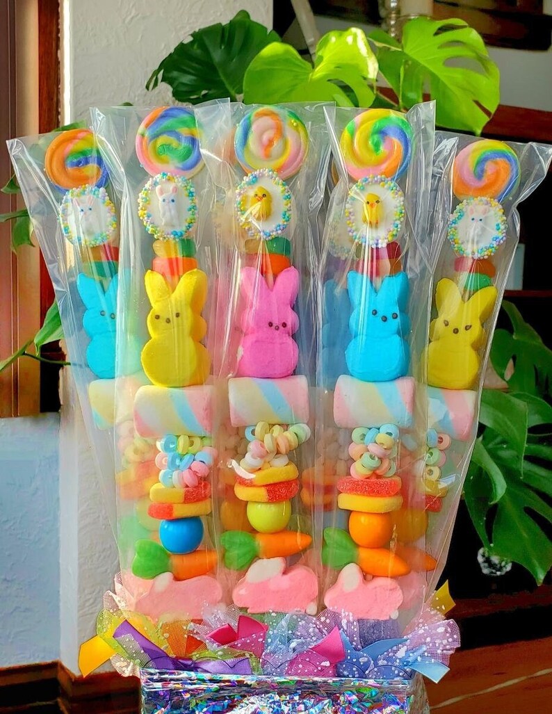 5 XL Easter Lollipop Peeps Candy Kabobs - Etsy