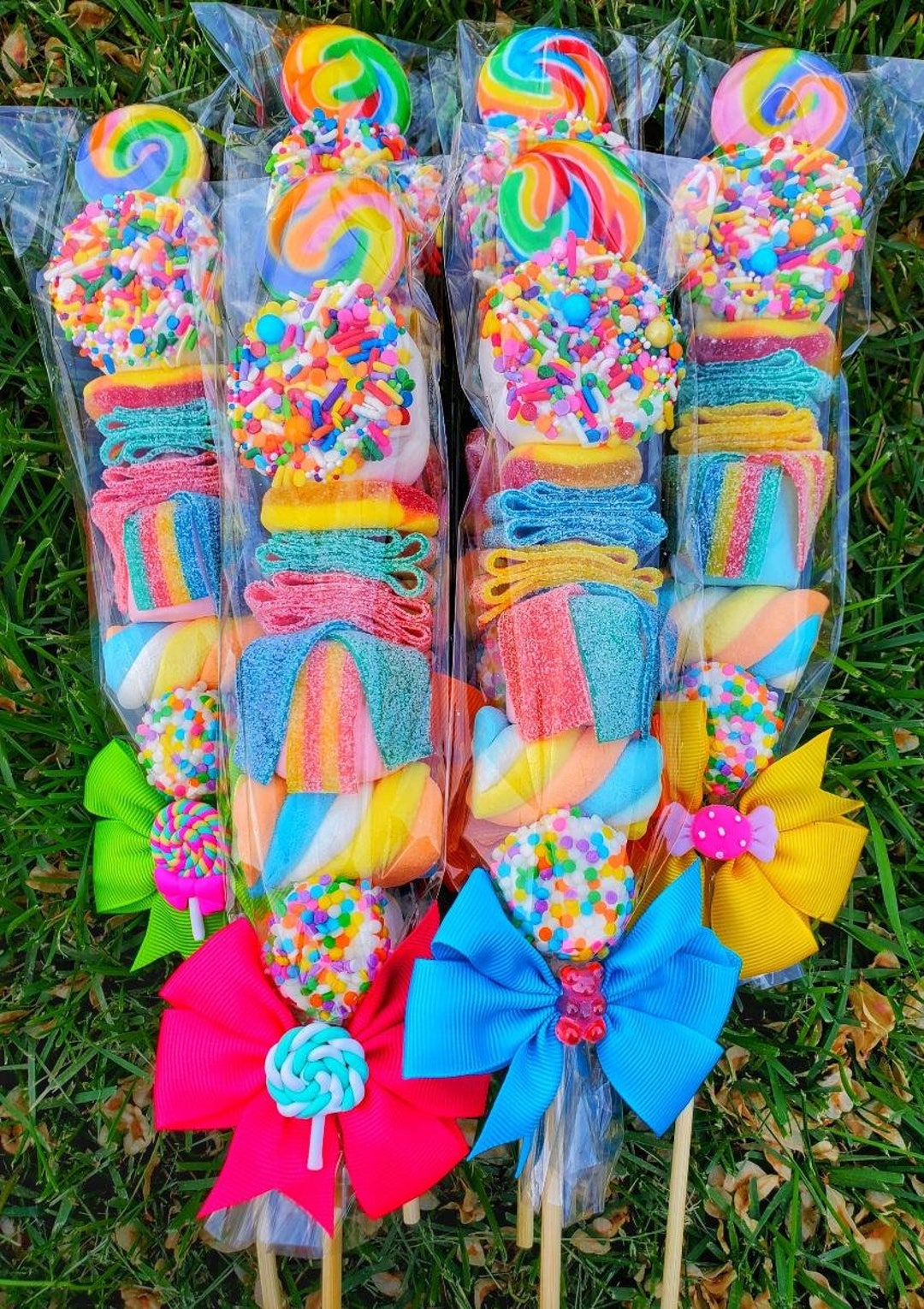 10 EXCLUSIVE XL Birthday Lollipop Candy Kabobs, Candyland, Party Favors ...