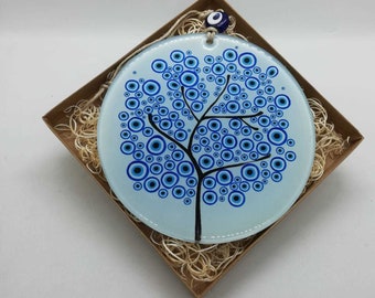 Handmade Middle Evil Eye Design Glass Wall Decor - Etsy