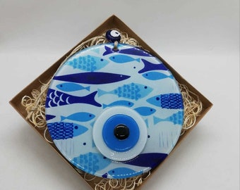 Handmade Middle Evil Eye Design Glass Wall Decor - Etsy