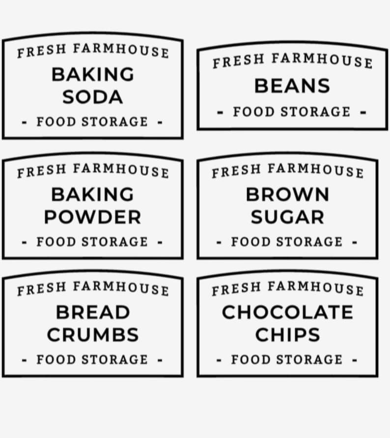 Pantry Label Decals Kitchen Labels Organized Cabinets - Etsy