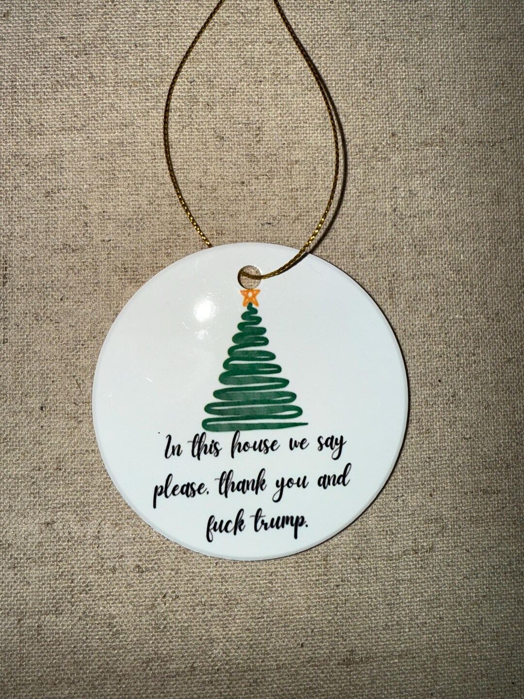 In This House We Say Please, Thank You, and Fu** Trump Funny, Christmas ...