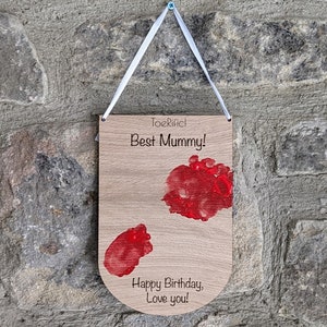 Personalised Handprint Plaque, Hand Print Sentimental Gift, Kids Hand ...