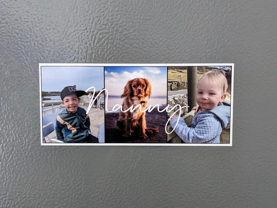 Nanny Photo Magnet, Personalised Gift From Grandson, Custom Magnetic ...