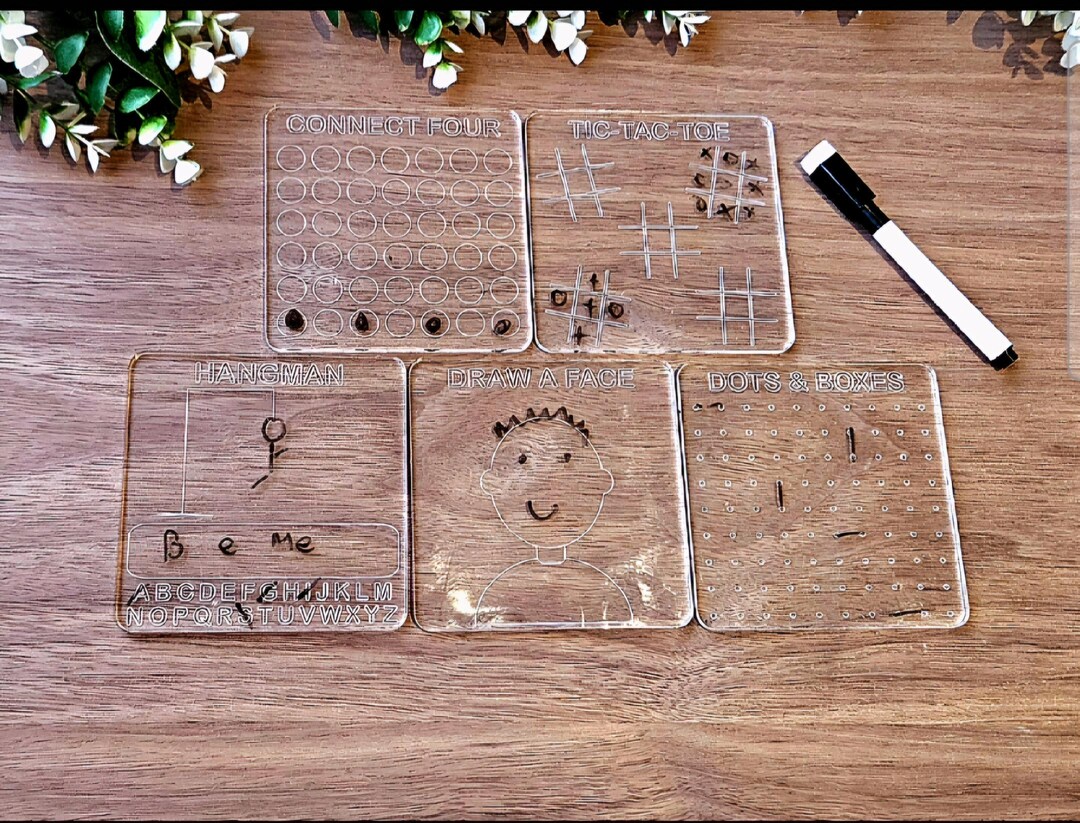 Dry-erase Games, Reusable Family Activity, Homeschool Activities, Kids ...