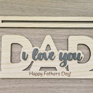 Dad Wooden Ornament, I Love Dad Gift From Daughter, Fathers Day Gift ...