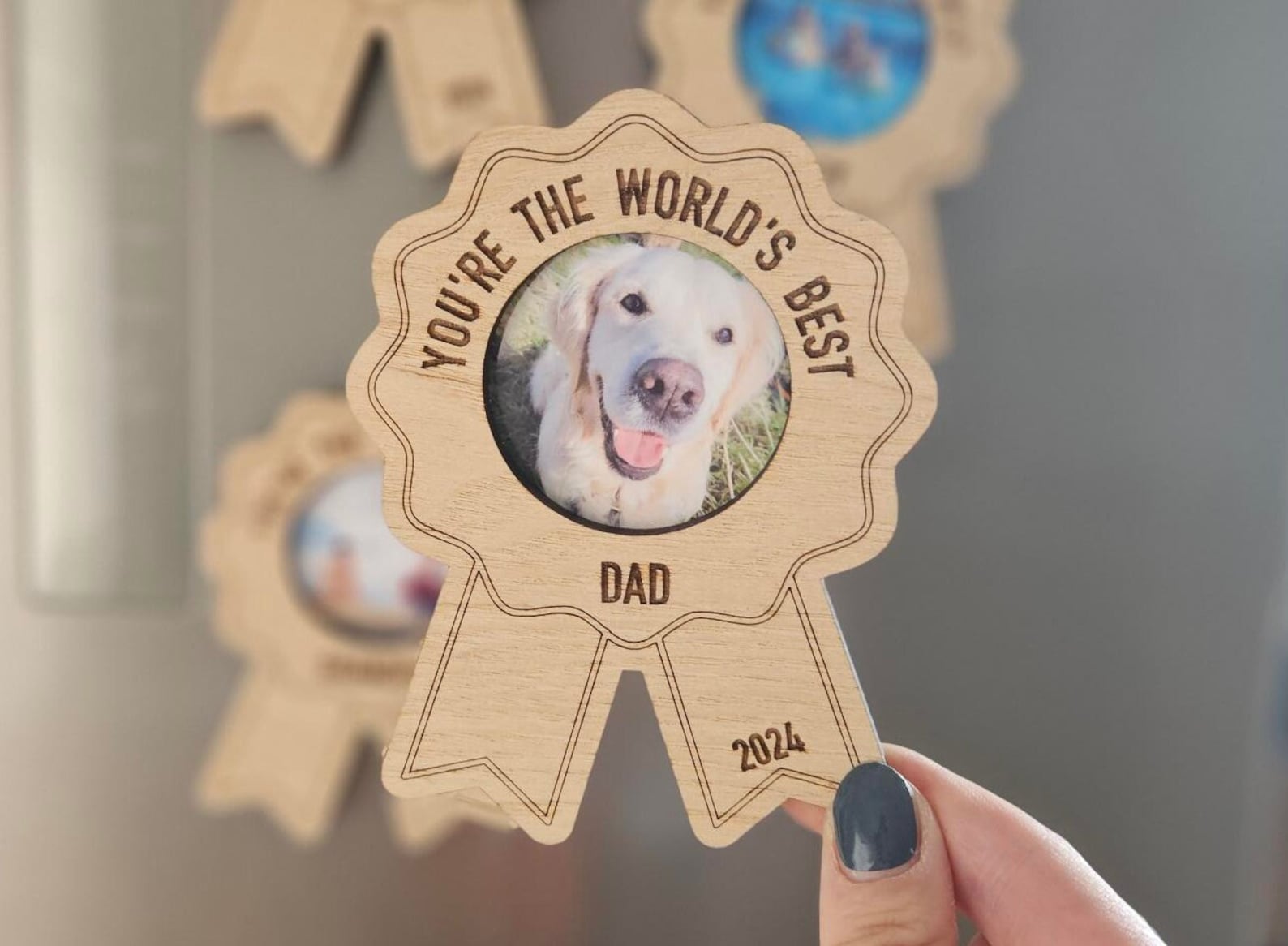 Dad Fridge Magnet, Personalised Fathers Day Gift From Kids, Photo Gift ...