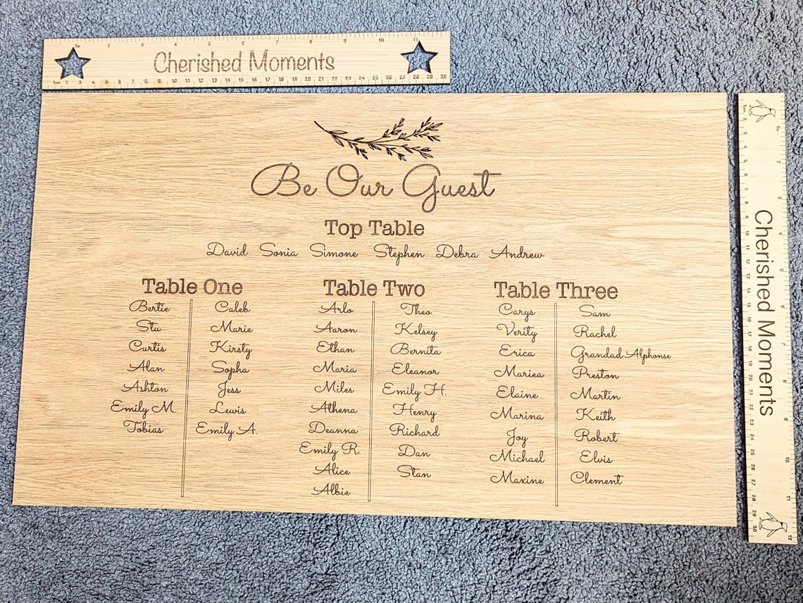 Wedding Table Plan, Wood Wedding Sign, Seating Plan Wedding Sign ...