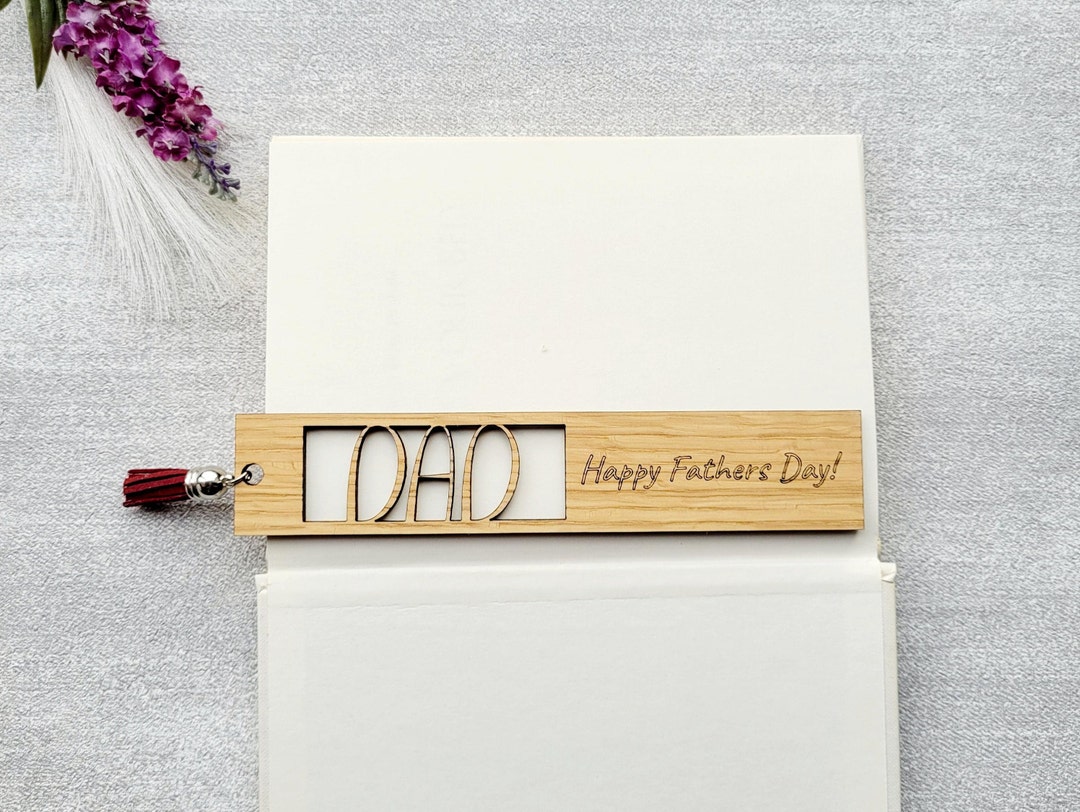 Dad Bookmark, Personalised Gift for Dad, Wooden Bookmark, Christmas ...