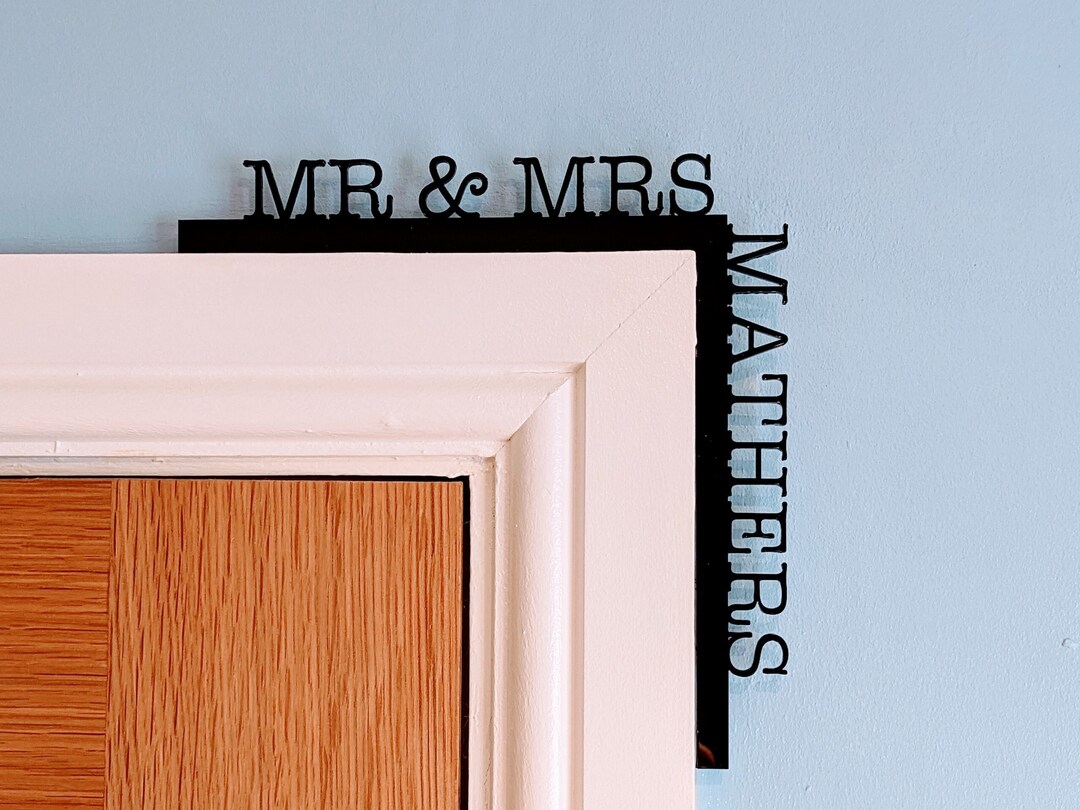 Personalised Mr and Mrs Door Sign, Bride and Groom Gifts, Wedding ...