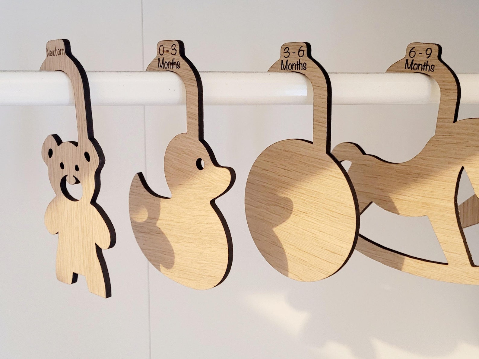 Wooden Baby Clothes Hanger, Nursery Wardrobe Divider, Nursery Ideas ...