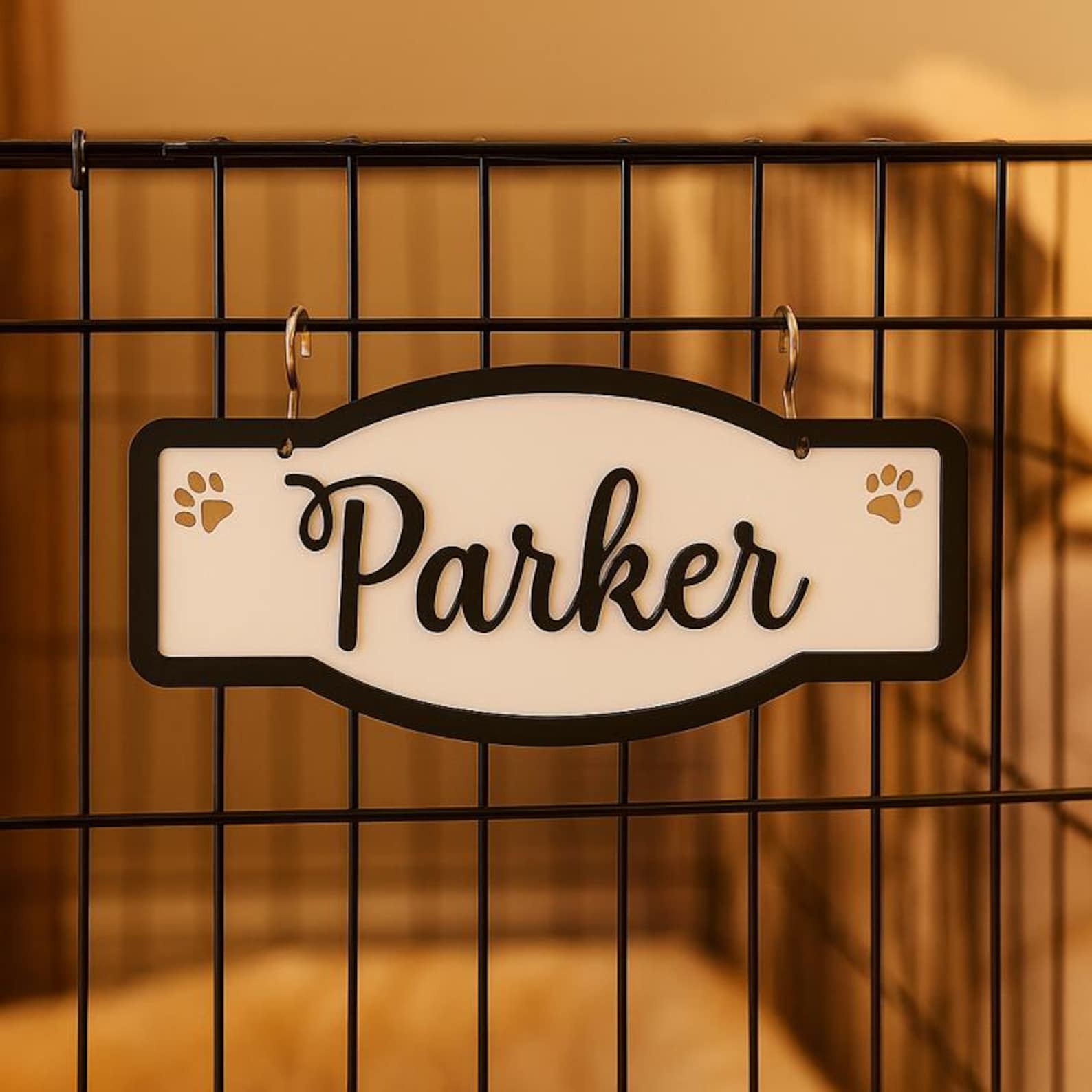 Personalised Pet Name Sign, Custom Wooden Dog Plaque, Cat Small Animal ...