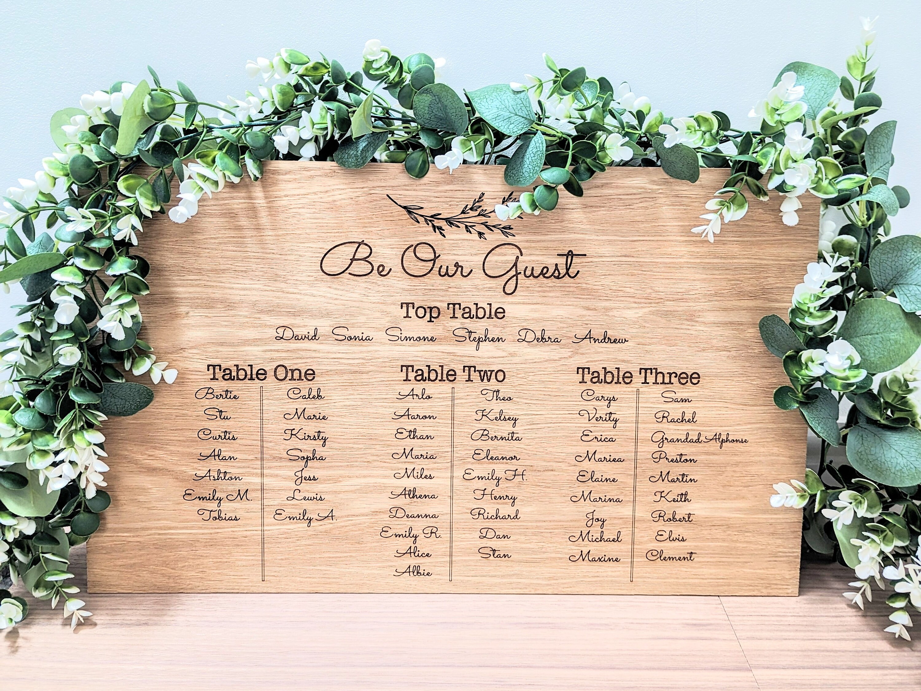 Wedding Table Plan, Wood Wedding Sign, Seating Plan Wedding Sign ...