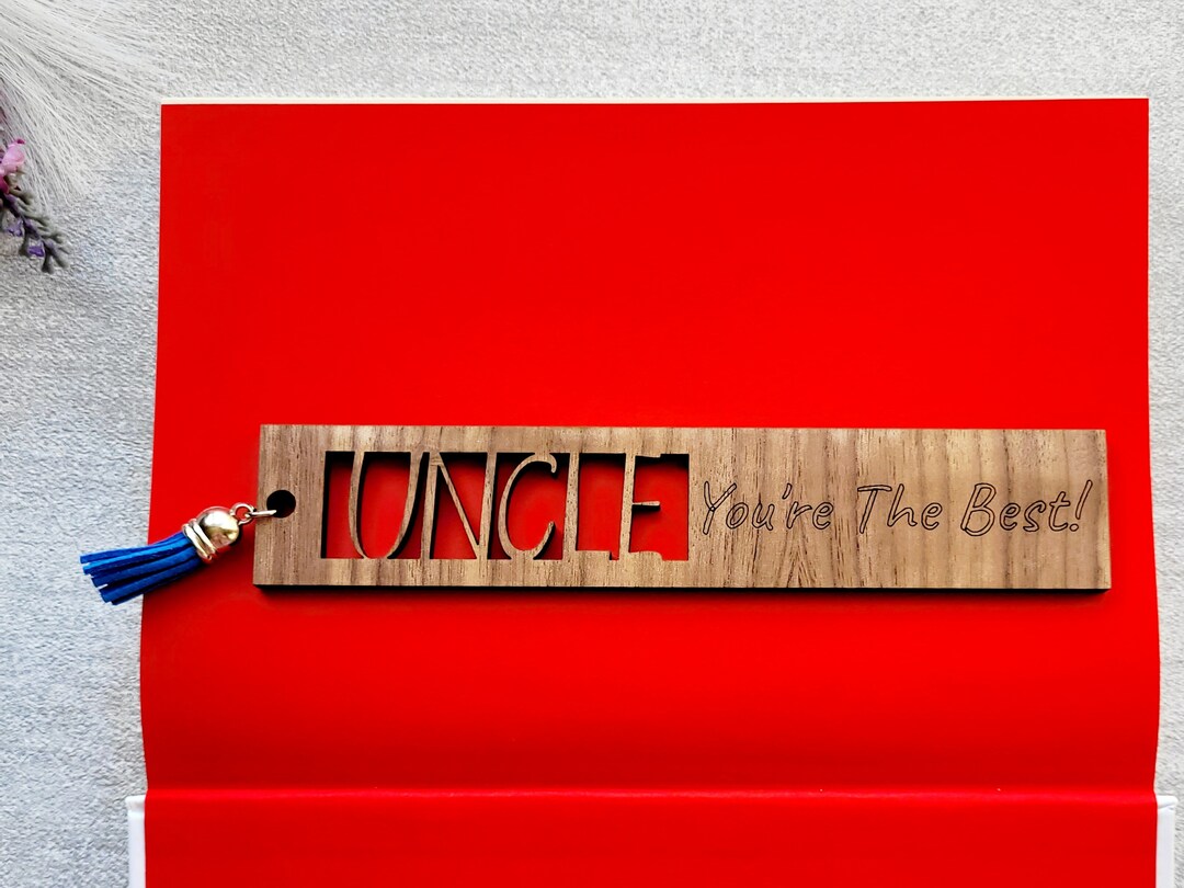 Personalised Uncle Bookmark, Custom Wood Gifts From Niece, Birthday ...