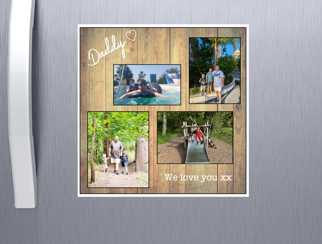 Daddy Picture Magnet, Personalised Photo Gifts for Him, Daddy to Be ...