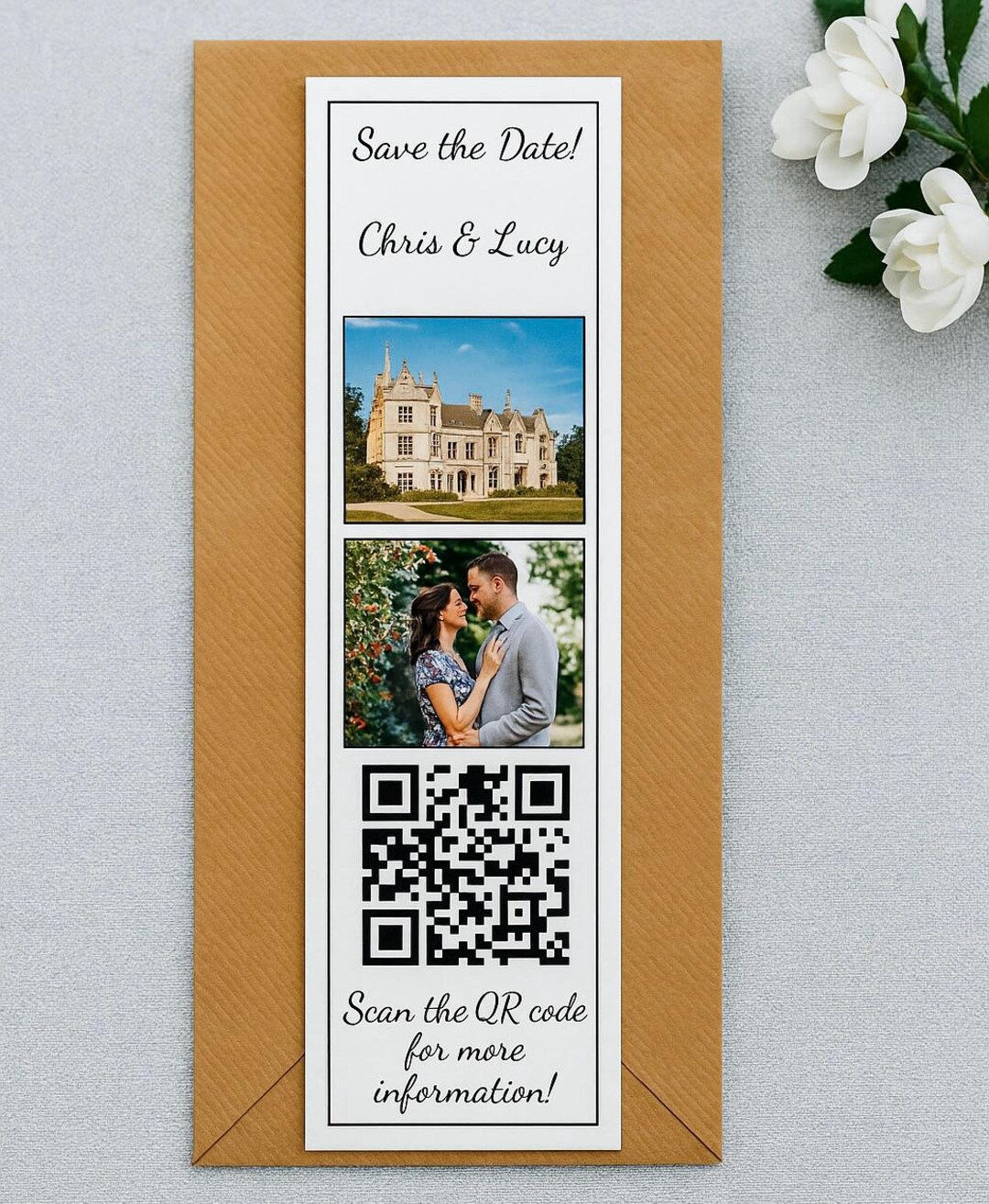 Personalised Save the Date Magnet With Photo & QR Code – Wedding ...