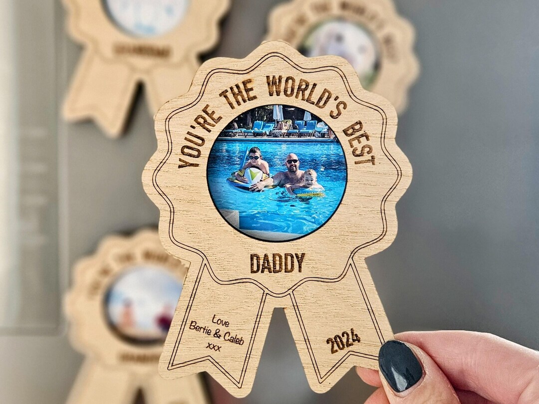 World’s Best Daddy Magnet – Picture Fridge Magnet, Personalised Gift ...