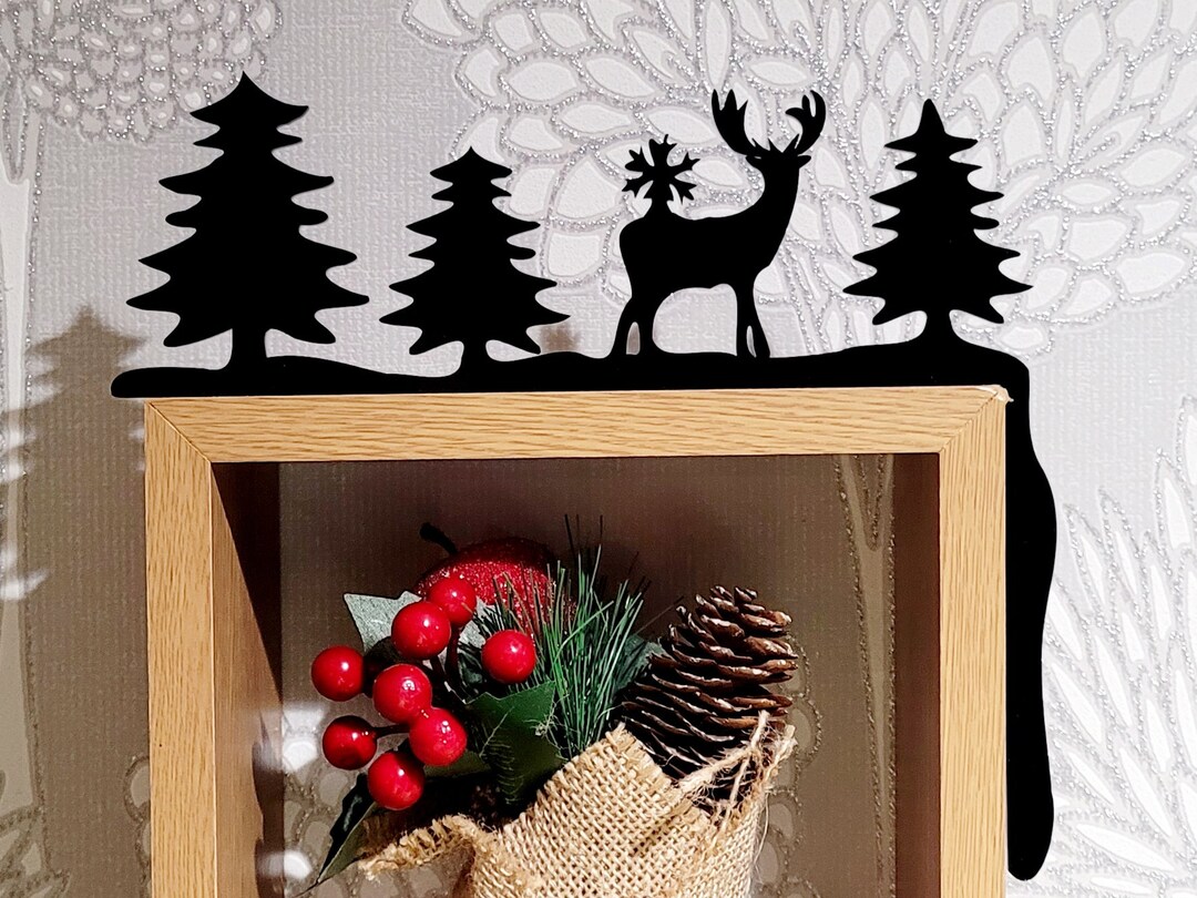 Reindeer Door Trim Decor, Festive Christmas Decorations, Christmas Home ...
