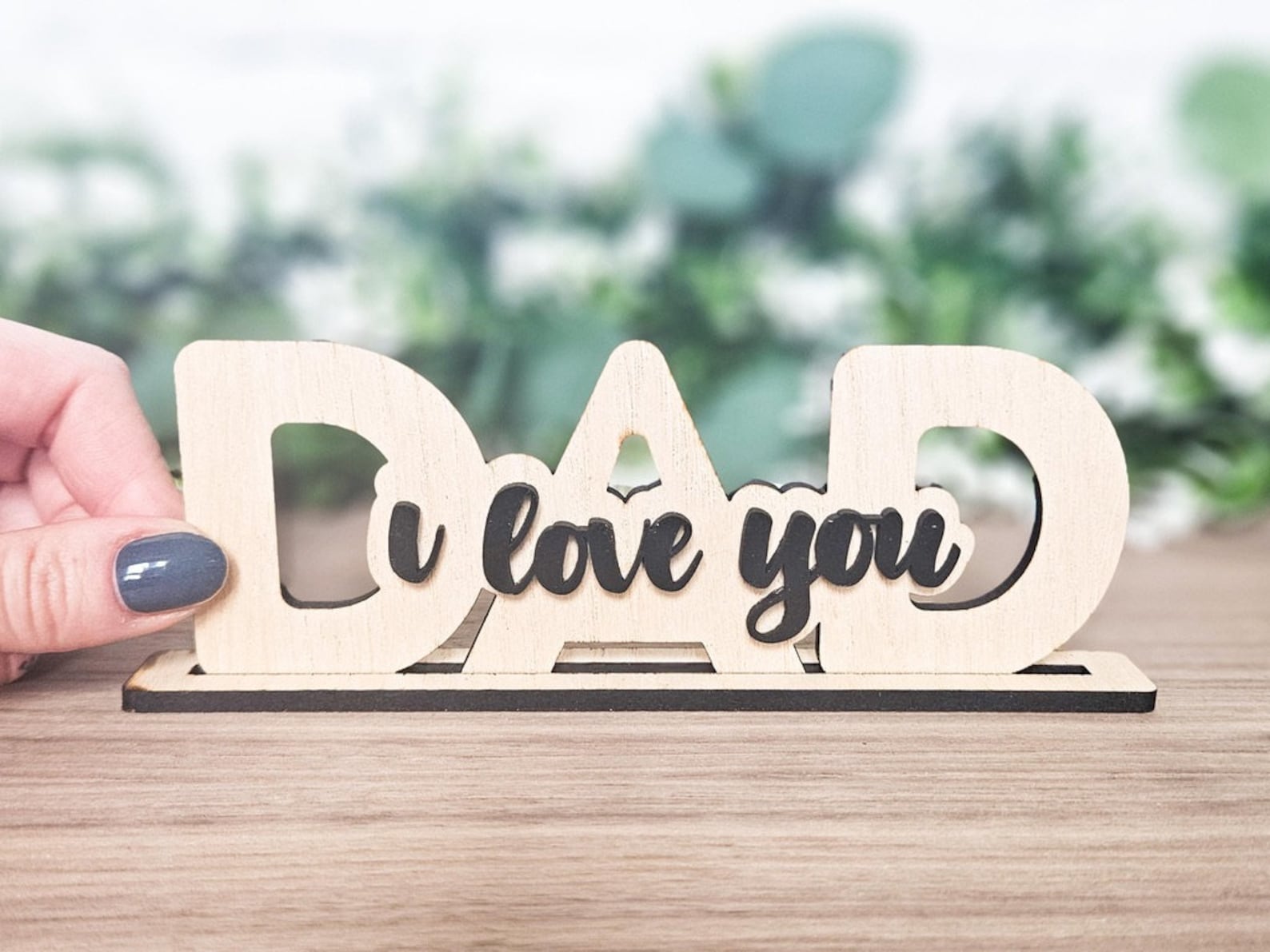 Dad Wooden Ornament, I Love Dad Gift From Daughter, Fathers Day Gift ...