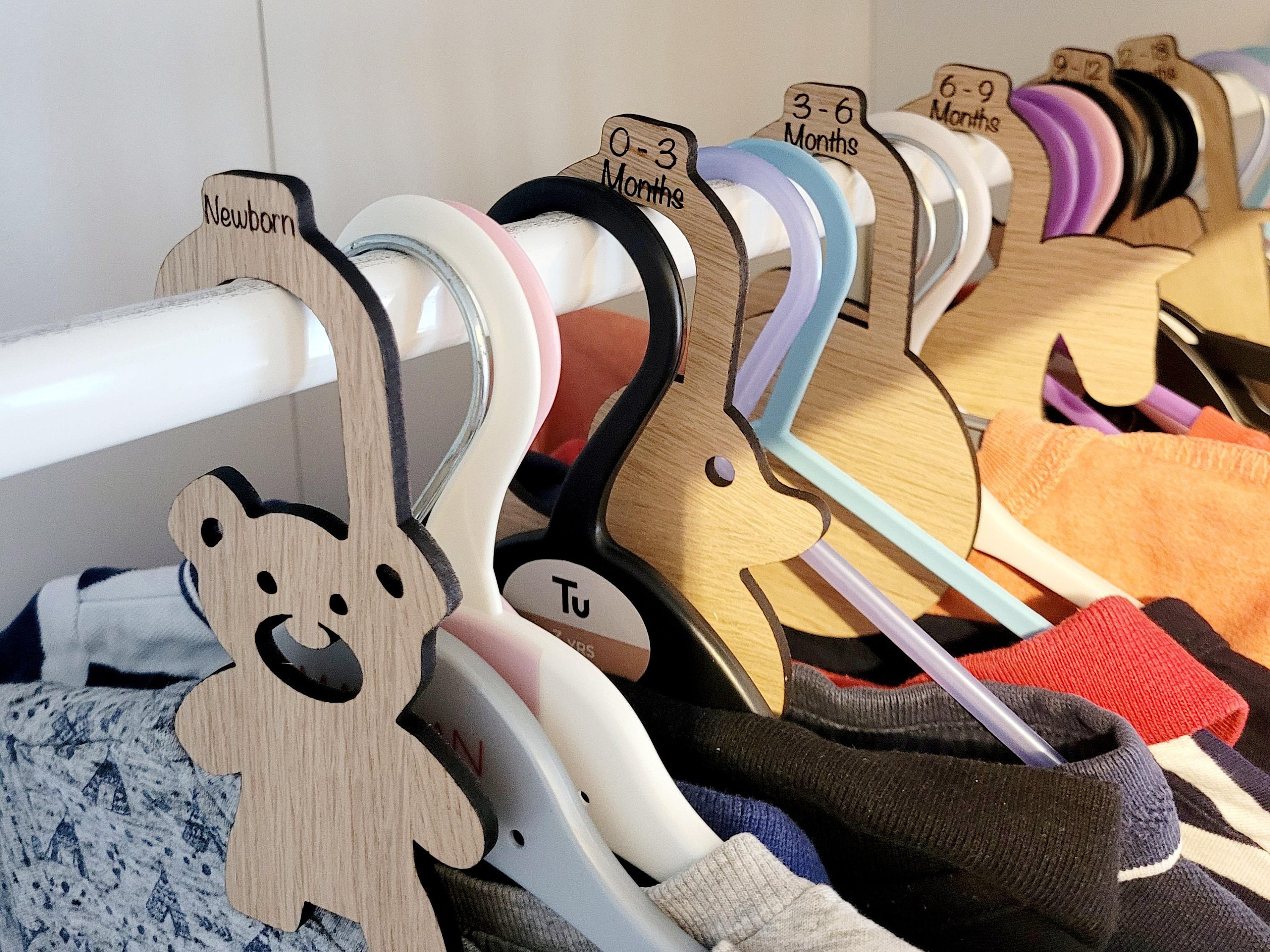 Wooden Baby Clothes Hanger, Nursery Wardrobe Divider, Nursery Ideas ...