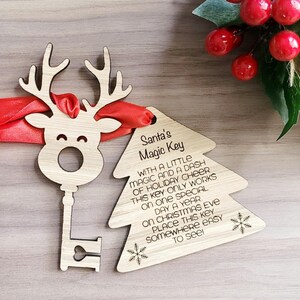 Personalised Santa's Magic Key, Wooden Door Key and Gift Tag for Santa ...