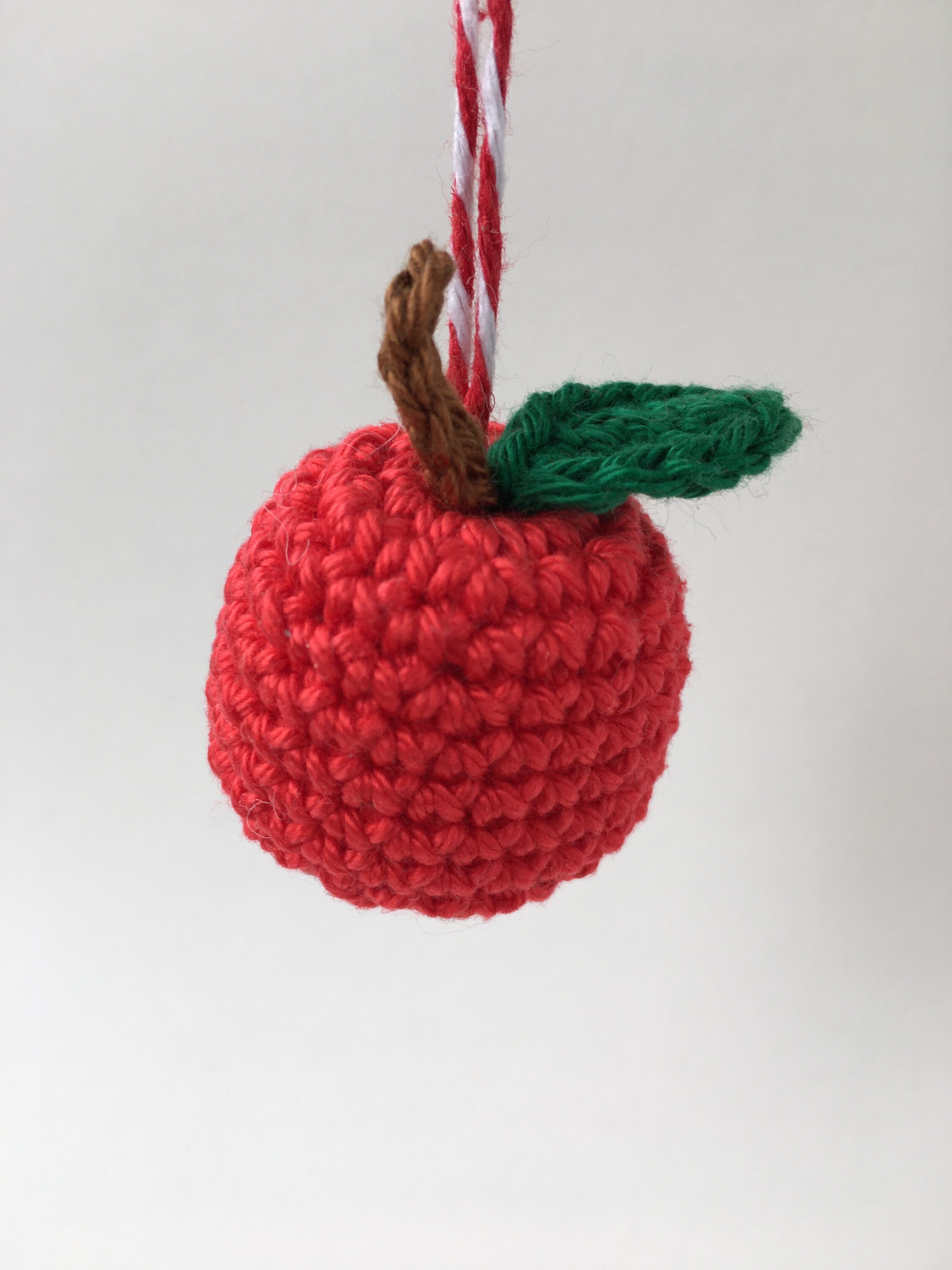 Mini Crochet Apple Hanging Decoration. - Etsy UK