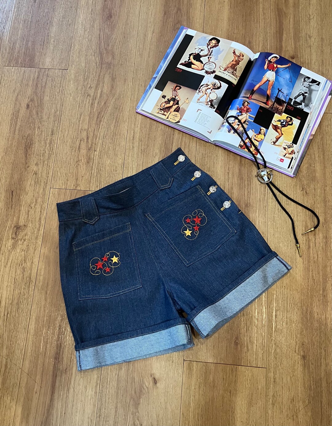 Western/ Texan Shorts, Denim, Cowgirl, Rodeo, Only 1 Available - Etsy